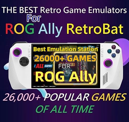 RetroBat Batocera Game Card System for ROG Ally, 512GB Micro SD Card Built-in 26000 Retro Game System Emulator for ROG Ally, RetroBat Retro Game System for ROG Ally