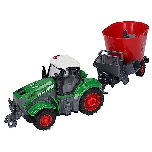 Kids RC Tractor Toy, Remote Control Farm Truck Impact Resistant 4 Channel Operation for Indoor Outdoor