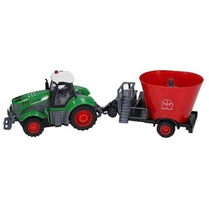 Kids RC Tractor Toy, Remote Control Farm Truck Impact Resistant 4 Channel Operation for Indoor Outdoor