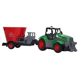 Kids RC Tractor Toy, Remote Control Farm Truck Impact Resistant 4 Channel Operation for Indoor Outdoor