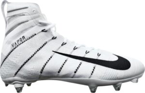 nike vapor untouchable 3 elite d ao3006-100 white-black men's detachable football cleats 12.5 us