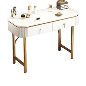 large vanity desk without mirror makeup vanity dressing table for bedroom makeup table with drawers modern makeup vanity desk black and gold dresser little girls vanity 3 colors ( color : white )