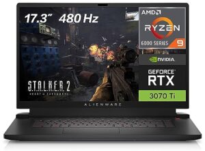 dell 2023 alienware m17 r5 17.3" fhd 480hz gaming laptop computer, octa-core amd ryzen 9 6900hx (beat i9-12900h), 32gb ddr5 ram, 1tb pcie ssd, geforce rtx 3070 ti 8gb, wifi 6, rgb kb, windows 11 pro