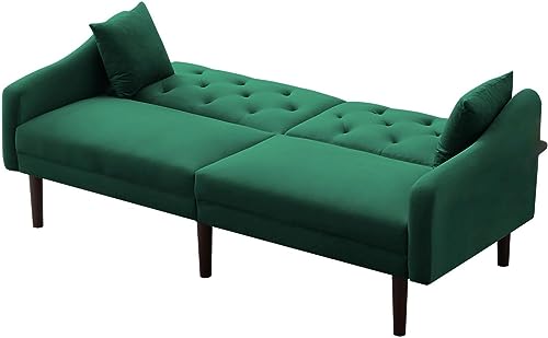 Modern Futon Sofa Loveseat Convertible Sleeper Couch Bed for Small Space Studio Office Living Room Furniture Sets, Twin Daybed Sofabed 2 Seater Sofa & Couch