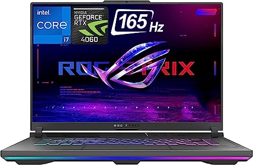 ASUS ROG Strix G16 Gaming Laptop 2023 Newest, 16" FHD 165Hz Display, Intel Core i7 13650HX up to 4.9GHz, NVIDIA GeForce RTX 4060, 64GB DDR5 RAM, 2TB SSD, Wi-Fi 6E, Bluetooth, Windows 11