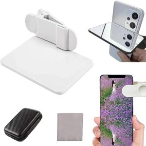 Mirror Reflection for Phone Camera - Smartphone Camera Mirror Reflection Clip Kit, Creative Selfies, Durable Materials, Easy to Use - Perfect Tool for Master Photographers! (White)