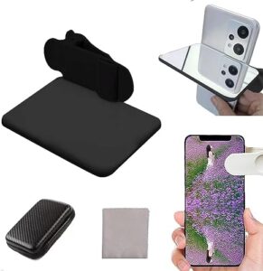 2023 newest camera mirror reflection clip kit, adjustable phone camera mirror reflection clip kit, mirror reflection clip kit, mirror reflection for phone camera (black)