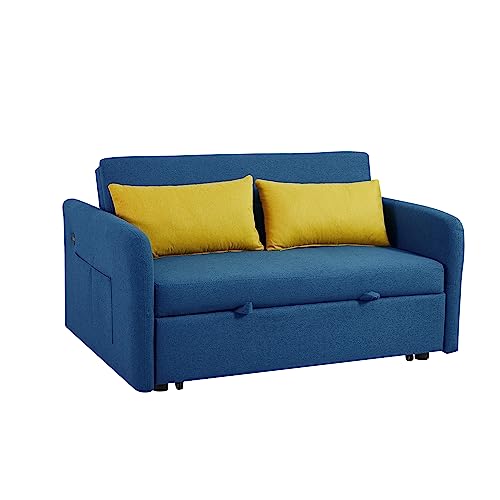 Modern Napping Futon Sofa Daybed Loveseat,2 Seaters Love Seat Convertible Sleeper Couch Bed for Home Apartment Office Small Space Living Room Furniture Sets