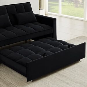 Modern Napping Futon Sofa Daybed Loveseat,2 Seaters Love Seat Convertible Sleeper Couch Bed for Home Apartment Office Small Space Living Room Furniture Sets