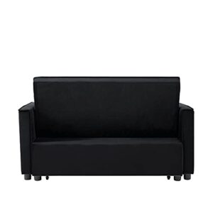 Modern Napping Futon Sofa Daybed Loveseat,2 Seaters Love Seat Convertible Sleeper Couch Bed for Home Apartment Office Small Space Living Room Furniture Sets