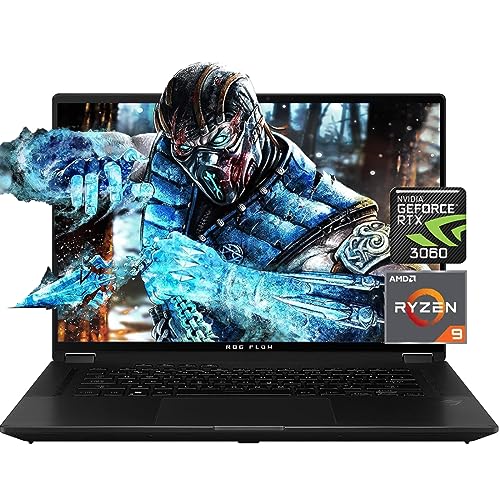 ASUS 2023 ROG Flow X16 Gaming Laptop, 16" WQXGA 165Hz Touchscreen 2-in-1 Design, AMD Ryzen 9 6900HS, NVIDIA GeForce RTX 3060, 32GB DDR5 RAM, 1TB SSD, WiFi 6E, Backlit Keyboard, Windows 11 Home