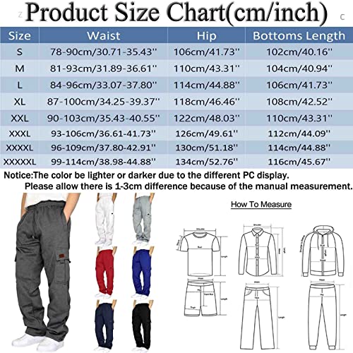 Willisos Sweatpants for Men Loose Fit, Mens Sweatpants Joggers Athletic Pants Loose Fit Drawstring Trousers Pants with Pocket