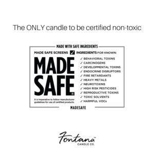 Fontana Candle Co - Pure Vanilla Candle 9 oz | Lightly Scented Candle | Made from Beeswax and Coconut Oil | Essential Oil | Wood Wick | Long Lasting | Clean Burn and Non Toxic