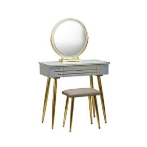 kjns makeup vanity set dressing table touch screen mirror stool 3 lights vanity desk makeup vanity side tables bedroom vanity table portable desk vanity set