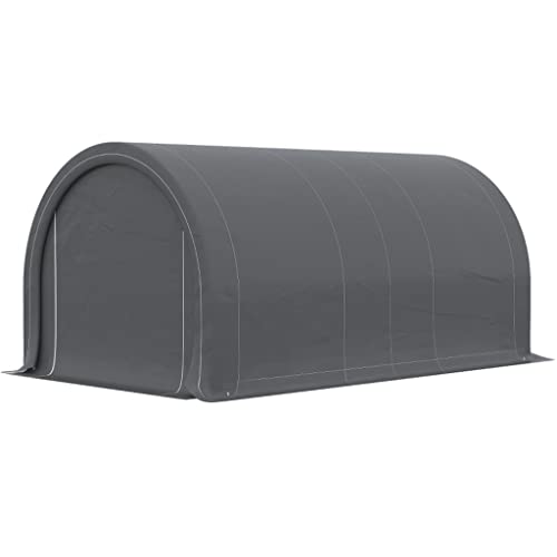 ZGJHFF 16' X 10' Carport, Heavy Duty Portable Garage/Storage Tent ， Garden Tools, Outdoor Work, Gray