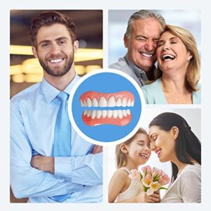 Fake Teeth, 2 PCS Veneers Dentures Socket for Women and Men, Dental Veneers for Temporary Tooth Repair Upper and Lower Jaw-13