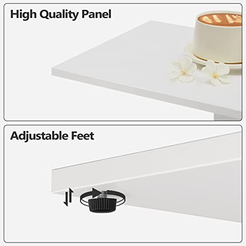 MAHANCRIS End Table with Charging Station and Black Beside Table, Narrow Side Table for Small Spaces, White Slim Nightstand with Light, Beside Table,for Bedroom, Living Room ETWT18E01Z-ETHB77E01