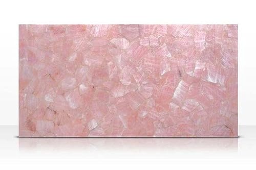 30 x 60 Inches Oval Shape Pink Marble Dining Table Top Rose Quartz Epoxy Art Conference Table for Office Furniture Decor