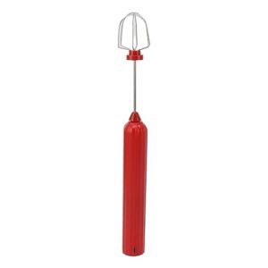 Rosvola Electric Mixer Lightweight Shock Absorption USB Rechargeable Electric Cordless Whisk for Kitchen (Red)