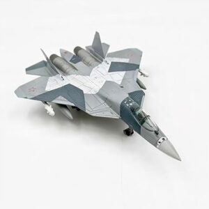 Flmenunu SU-57 Fighter Jet Airplane Model 1/100 Falcon Military Aircraft Diecast Models