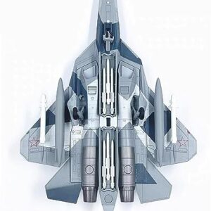 Flmenunu SU-57 Fighter Jet Airplane Model 1/100 Falcon Military Aircraft Diecast Models