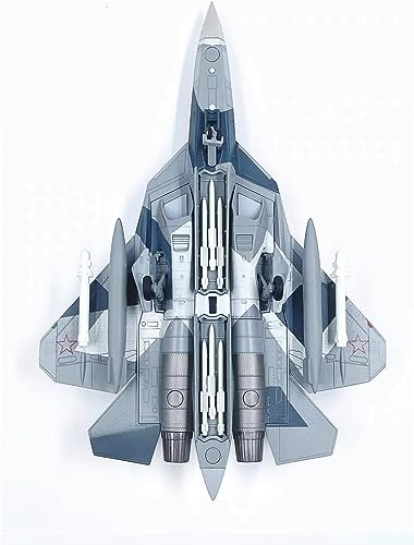 Flmenunu SU-57 Fighter Jet Airplane Model 1/100 Falcon Military Aircraft Diecast Models