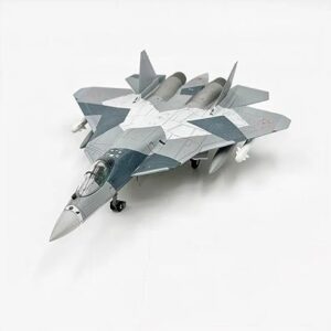 Flmenunu SU-57 Fighter Jet Airplane Model 1/100 Falcon Military Aircraft Diecast Models