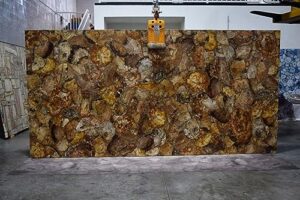 30 x 48 inches dining table top with brown petrified resin art rectangle shape marble meeting table from indian art and crafts