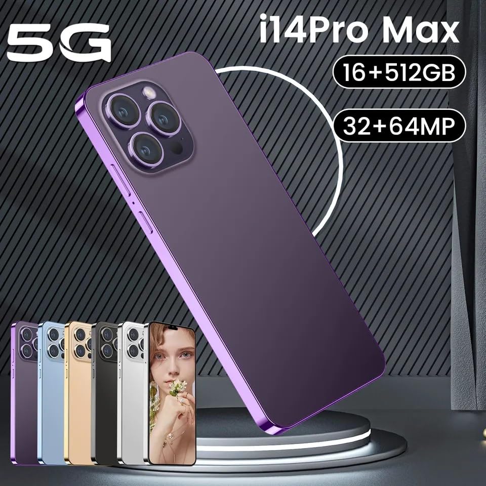 i 14 Pro Max Cell Phone 7.3 inch Big Screen 5G Smartphone 16GB + 512GB Dual SIM Android Mobile i Phone I14 PRO MAX