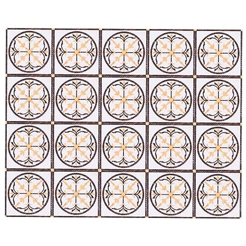 [Waterproof Tile Stickers - 20PCS Diagonal Self-Adhesive Floor Stickers for Living Room Decor - DIY Waterproof Floor Decoration Stickers]