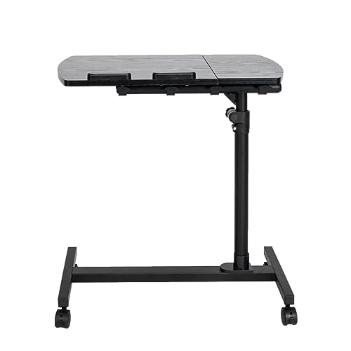 Rouli Elevating Computer Table, Mobile Laptop Table Trolley, Adjustable Mobile Edge Table, Black (Black)