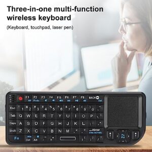 HOHXFYP UMK 100 RF 3in1 Mini Keyboard Qwerty Keypad, Rechargeable Wireless With Built In Touchpad Backlit Long Standby Small Pocket Keypad for PC Tablets