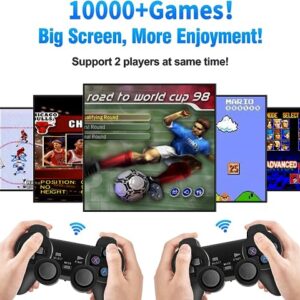 QISELF 10K+ Games Wireless Retro Game Console Classic Video Game Console 1080P HDMI Output All in One Game Console with 9 Emulators