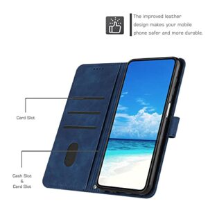 Kainevy for Infinix Note 30 Pro Case Wallet Black with Lanyard Durable Leather Case for Infinix Note 30 Pro Phone Case with Card Holder Buckle Flip Design Protective Cover for Womem Men (Blue)