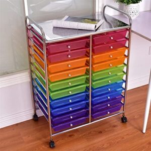 WFHTU 20 Drawers Rolling Cart Storage Scrapbook Paper Studio Organizer Mutli Color Home Furniture