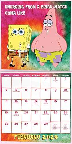 SpongeBob Squarepants Calendar 2024 - Deluxe 2024 SpongeBob Wall Calendar Bundle with Over 100 Calendar Stickers (SpongeBob Gifts, Office Supplies)