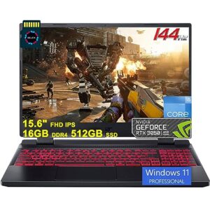 acer nitro 5 gaming laptop | 15.6" fhd 144hz | 12th gen intel 12-core i5-12500h (>i7-11800h) | 16gb ddr4 512gb ssd | geforce rtx 3050 4gb | backlit thunderbolt usb-c win11pro + 32gb microsd card