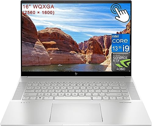 2023 Newest HP ENVY Laptop, 16" WQXGA IPS TouchScreen, Intel Core i9 13900H (14 core), GeForce RTX 4060, 64GB DDR5 RAM, 1TB SSD, Wi-Fi 6E, Backlit keyboard, Quad Speakers, Fast Charge, Windows 11 Home