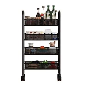 lostis storage trolley rolling cart utility cart 4 tier kitchen storage cart with wheels bathroom storage movable metal trolley rolling cart storage rack kitchen storage cart rolling storage cart