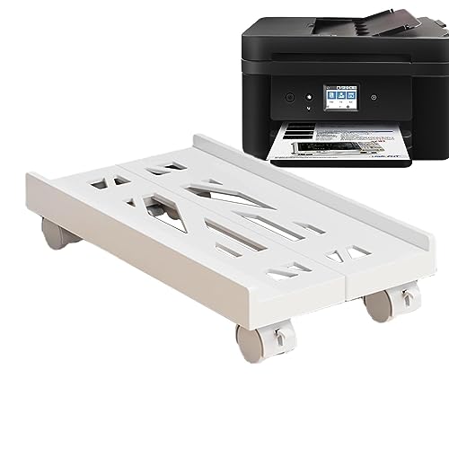 PHONME PC Stand Holder, Multi Colour PC Floor Cart, Polystyrene Computer Tower Stand, Adjustable Computer CPU Stand with Rolling Caster Wheels, Cart PC Riser Stand for Home Bedroom PC Printer