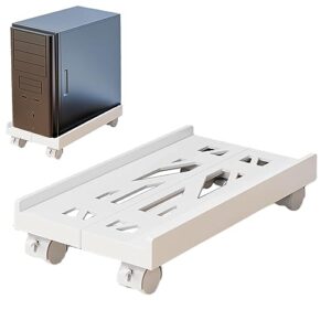 PHONME PC Stand Holder, Multi Colour PC Floor Cart, Polystyrene Computer Tower Stand, Adjustable Computer CPU Stand with Rolling Caster Wheels, Cart PC Riser Stand for Home Bedroom PC Printer