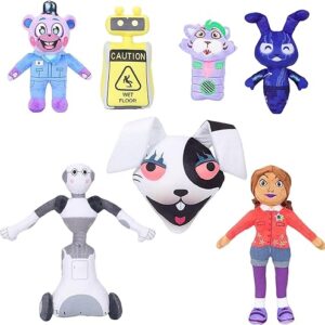 Yunnfumeiki 2023 New FNAF Security Breach Ruin Plush Toy, FNAF Plush Toys, Plush Doll Toys Kids Fan Favorite Gift Adult Birthday Gift (7pcs)