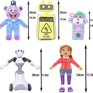 Yunnfumeiki 2023 New FNAF Security Breach Ruin Plush Toy, FNAF Plush Toys, Plush Doll Toys Kids Fan Favorite Gift Adult Birthday Gift (7pcs)