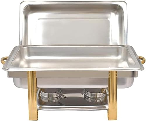 Single Pan Buffet Server, Chafing Dish Buffet Set, Portable Stainless Steel Food Warmer, Chafing Dish Set Perfect for Catering, Parties, Events and Holiday