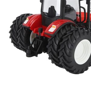 YYQTGG Remote Control Tractor, 1/24 Antiskid RC Farm Tractor Toy 4 Channel for Over 3 Years Old for Indoor (Red)