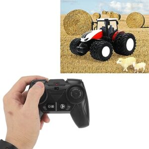 YYQTGG Remote Control Tractor, 1/24 Antiskid RC Farm Tractor Toy 4 Channel for Over 3 Years Old for Indoor (Red)