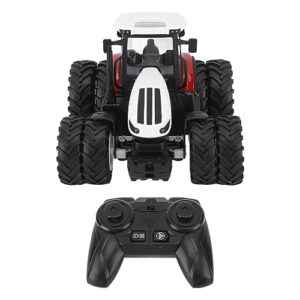 YYQTGG Remote Control Tractor, 1/24 Antiskid RC Farm Tractor Toy 4 Channel for Over 3 Years Old for Indoor (Red)