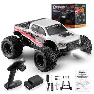 fairrc eazyrc fast rc trucks for adults 1/18 chevrolet colorado off-road rc trucks, 4x4 rtr brushless rc trucks, 45+km/h speed, hobby electric rc monster trucks, oil filled shocks,rc trucks black