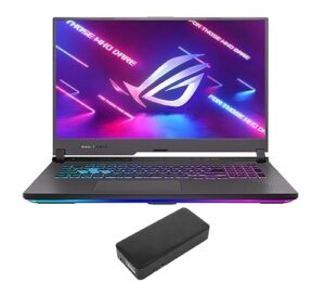 asus rog strix g17 gaming & entertainment laptop (amd ryzen 9 6900hx 8-core, 32gb ddr5 4800mhz ram, 2x1tb pcie ssd raid 0 (2tb), geforce rtx 3070 ti, 17.3" win 11 home) with dv4k dock