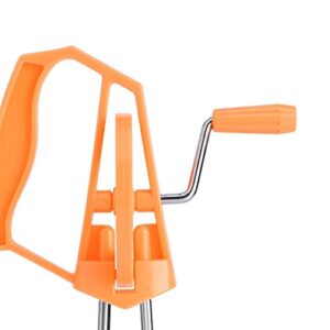 Rotary Egg Beater, Hand Crank Handheld Mixer Stainless Steel, Portable Mixer with Plastic Handle Small Hand Mixer Manual Hand Mixer for Kitchen Cooking(Orange)